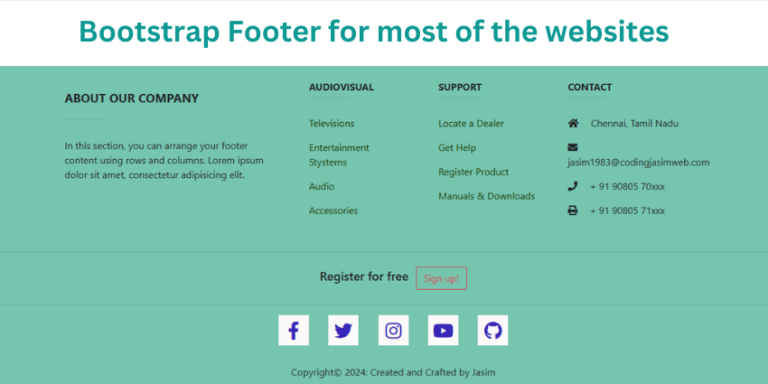 Bootstrap Footer Layout for Every Website